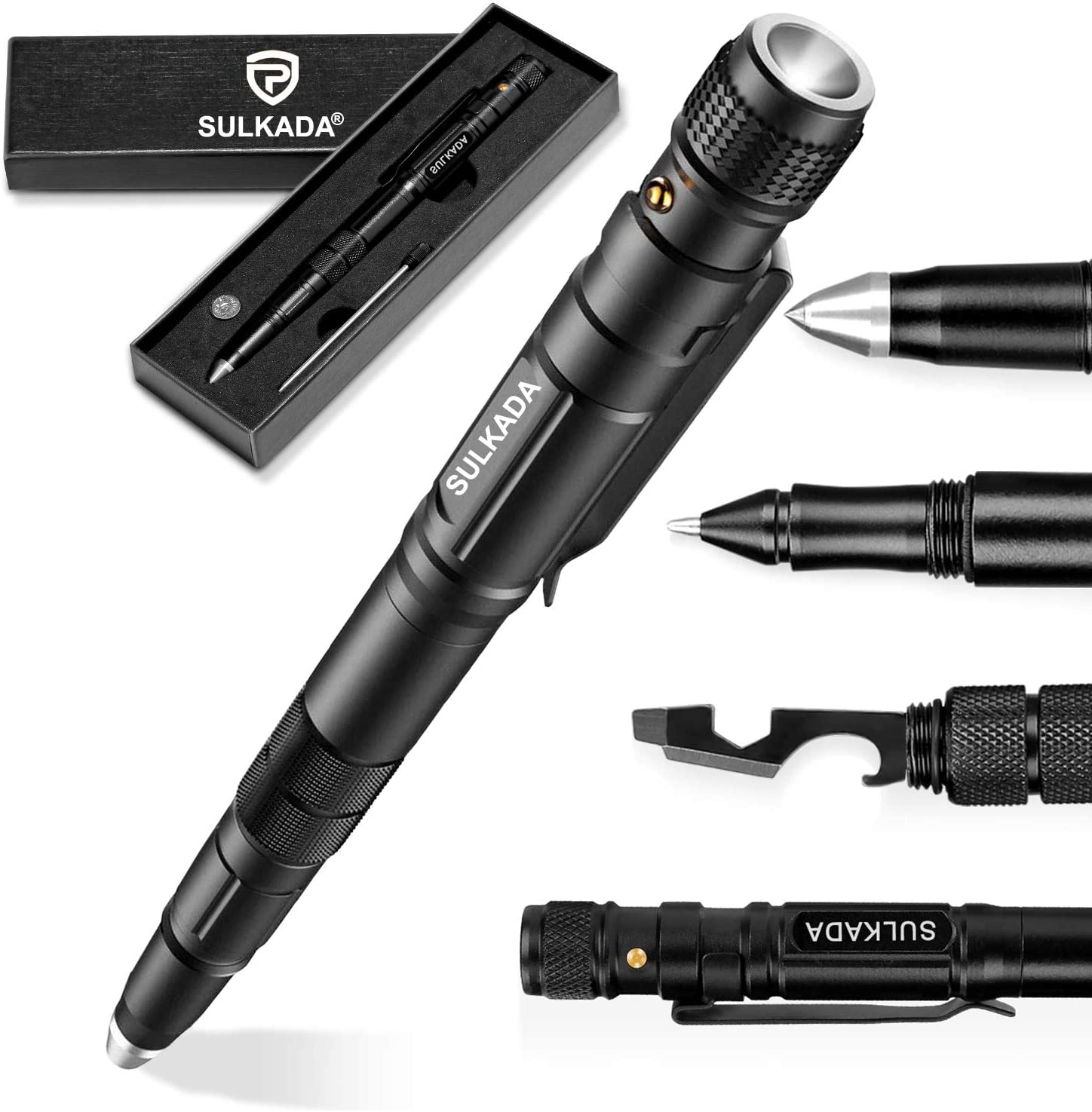 Survival Multi-Tool Pen with Flashlight,Portable Survival Tool for Self ...