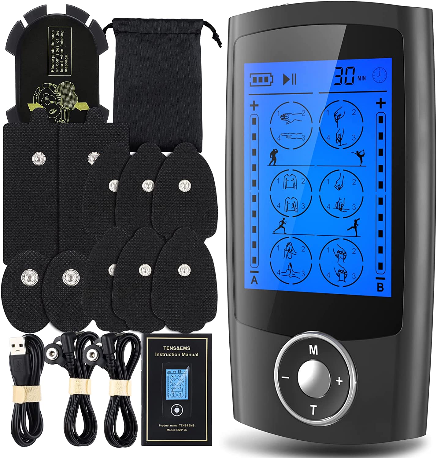 Dual Channels TENS Unit 24 Modes 20 Level Intensity TENS Machine - Desi ...